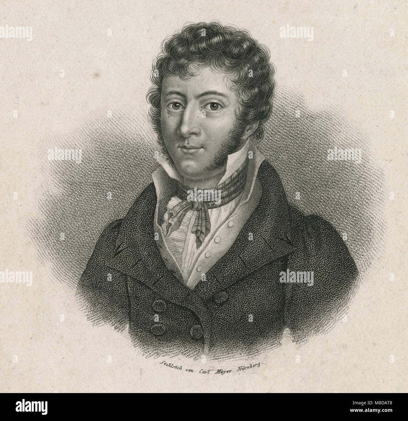 Antique c1820 engraving. John Field (1782-1837) was an Irish pianist ...