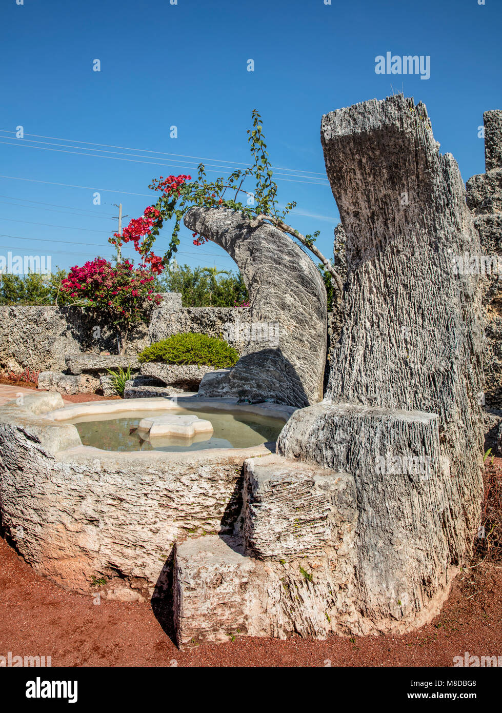 Homestead, FL - March 01, 2018: A view of the Coral Castle in Homestead ...