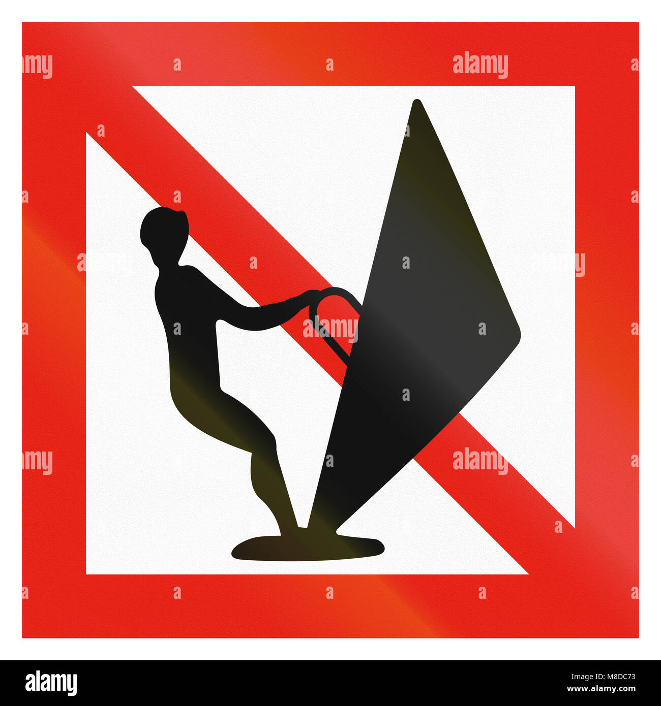 Maritime fairway sign of Finland - Surf-riding is forbidden Stock Photo ...