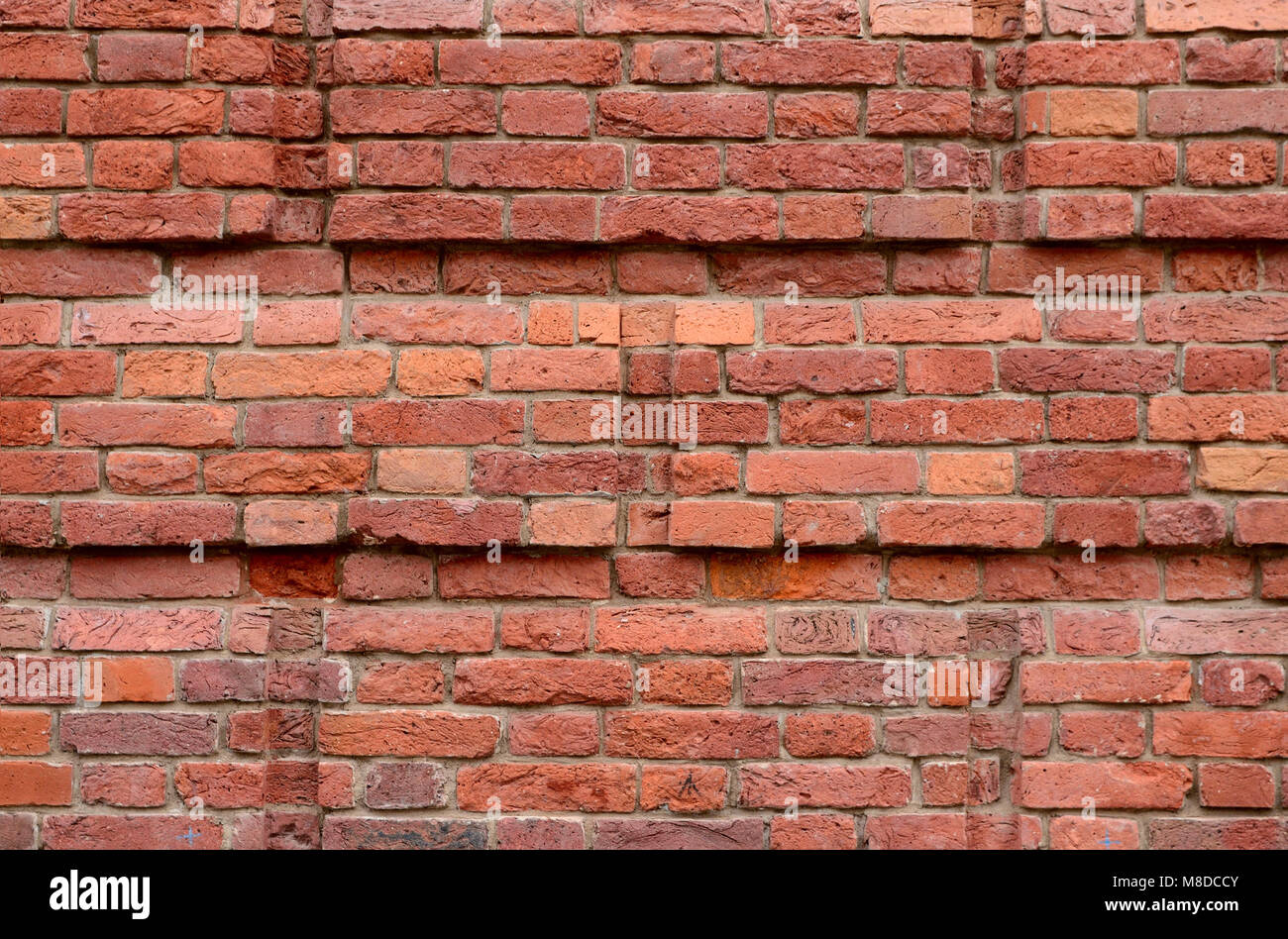 Wall of red brick.Masonry has a peculiar texture Stock Photo - Alamy
