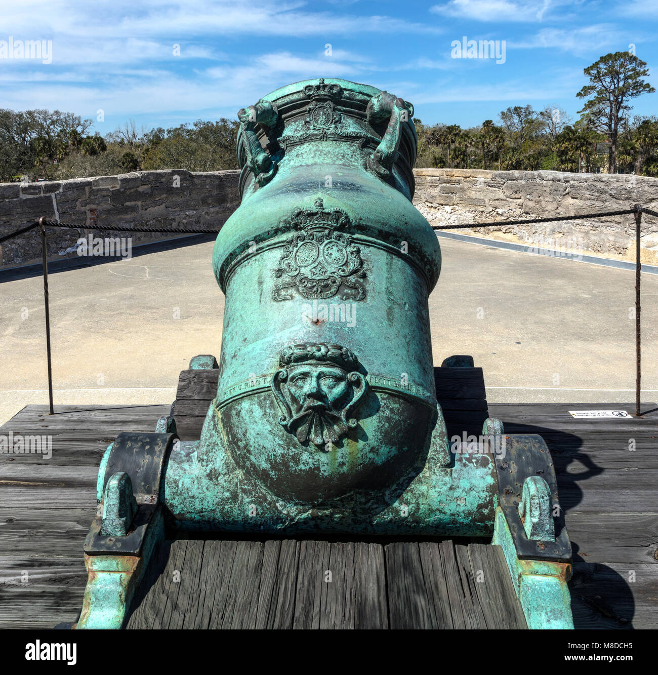 A view of a 15-Inch Bronze Spanish Mortar used at Castillo de San ...