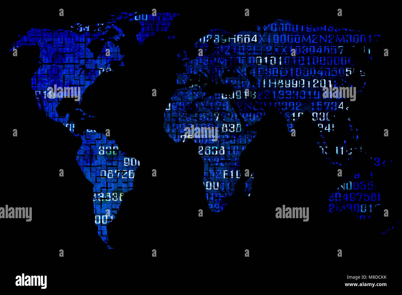 The digital world map of the earth now Stock Photo - Alamy