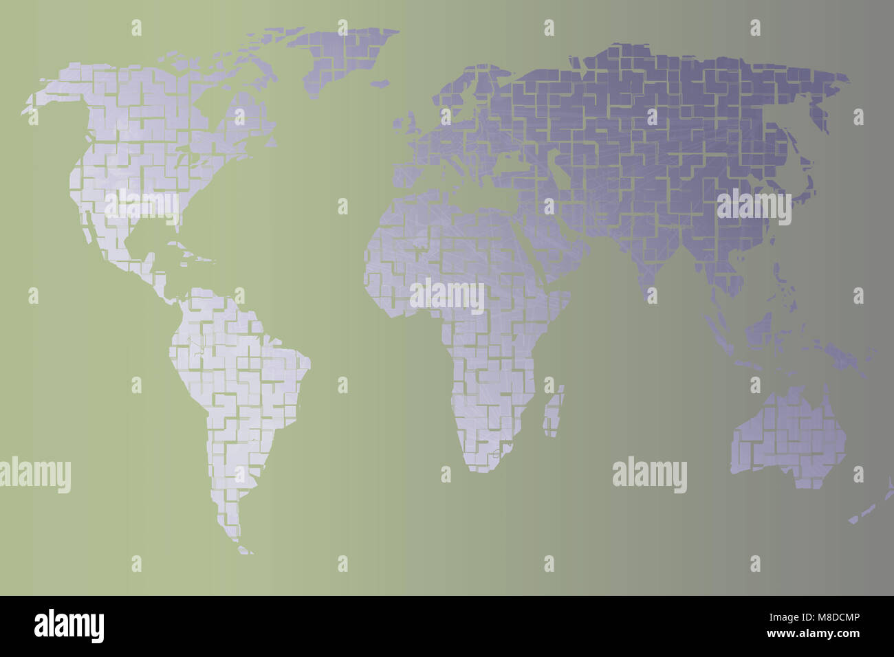 The digital world map of the earth now Stock Photo - Alamy