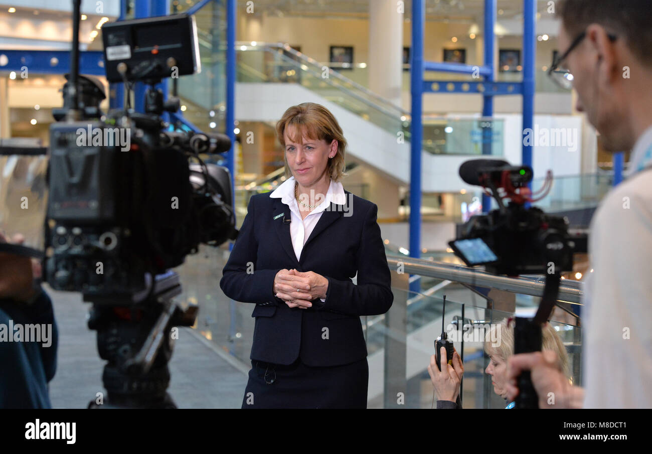 Minette Batters President of the NFU ( National Farmers Union) speaking ...