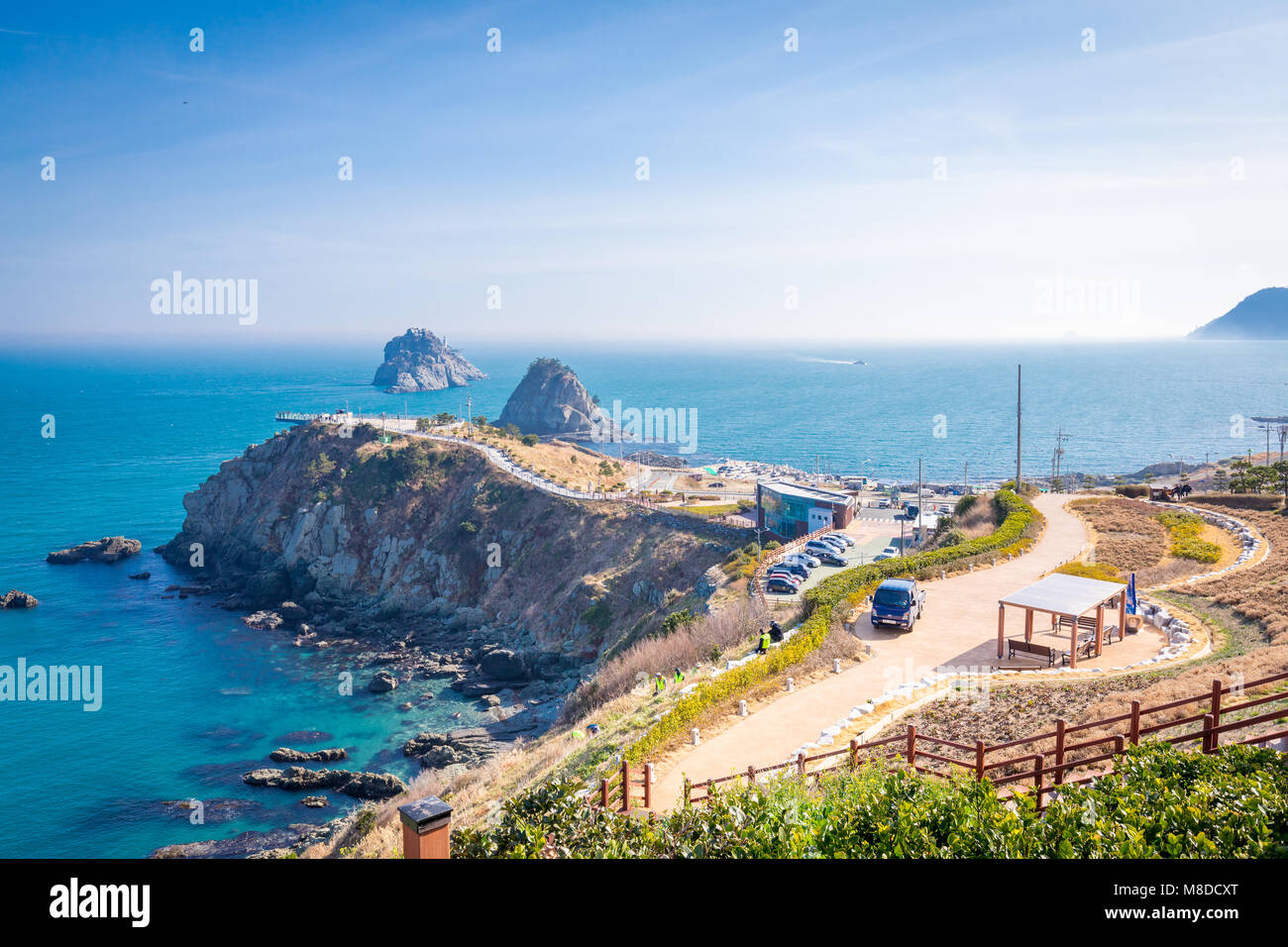 Oryukdo sky walk in Busan city, South Korea Stock Photo - Alamy