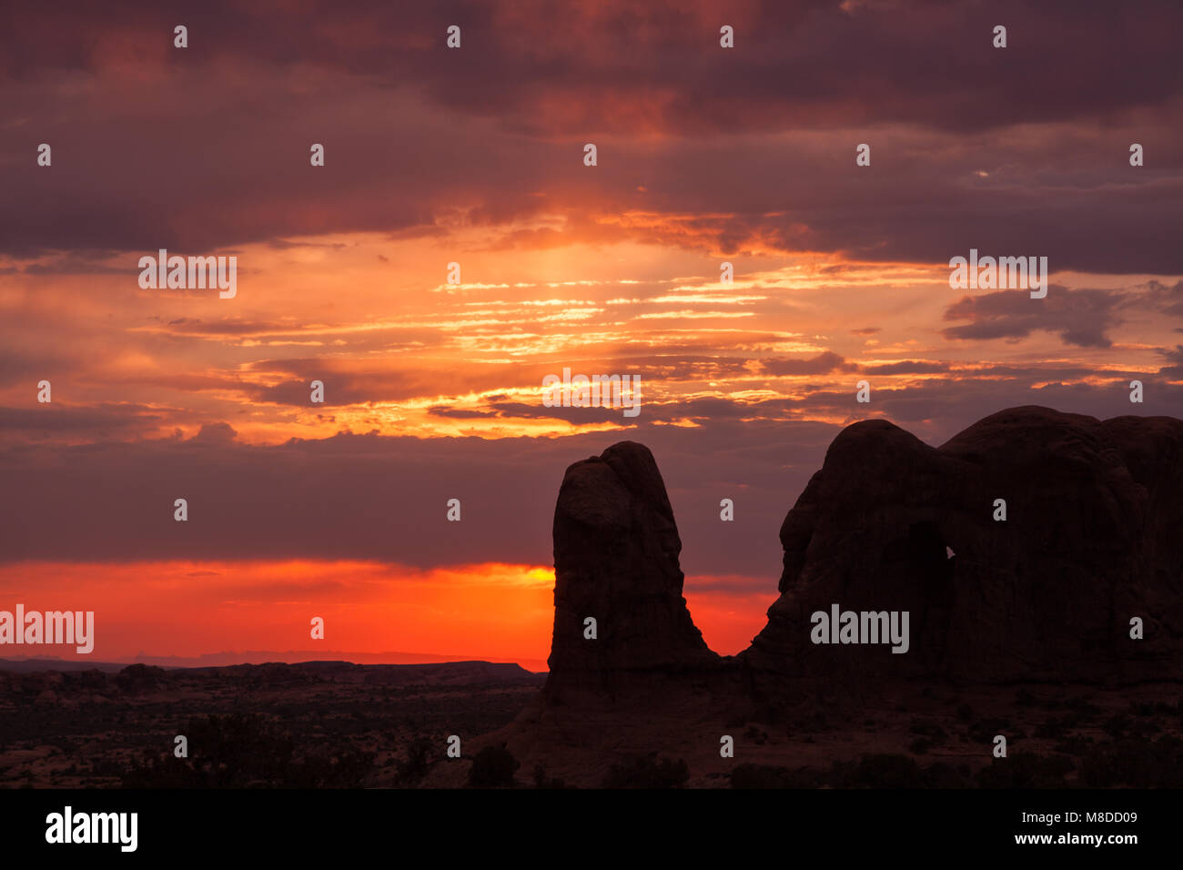 Arches National Park Moab Utah Sunset Stock Photo - Alamy