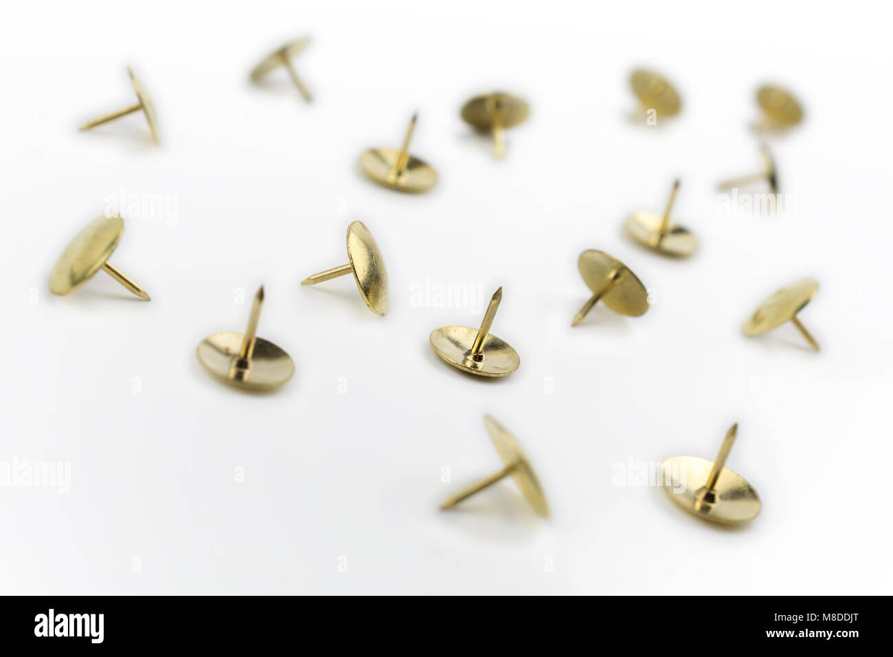 Gold thumbtacks hi-res stock photography and images - Alamy