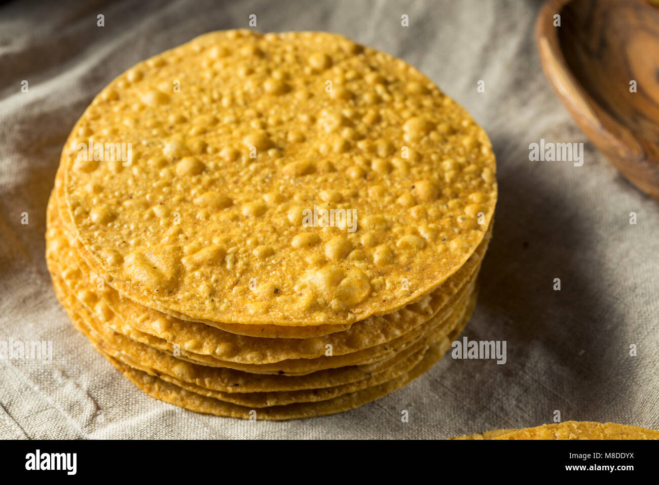 Homemade Deep Fried Tostadas Ready to Put Toppings On Stock Photo - Alamy
