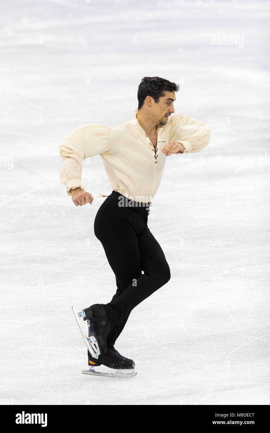 Javier Fernandez (ESP) competing in the Figure Skating Men,s Singles ...