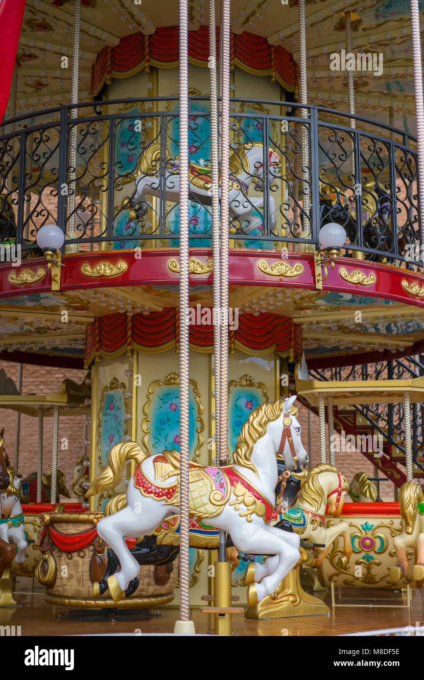 Circus, merry-go-round, beautiful game for children with colorful ...