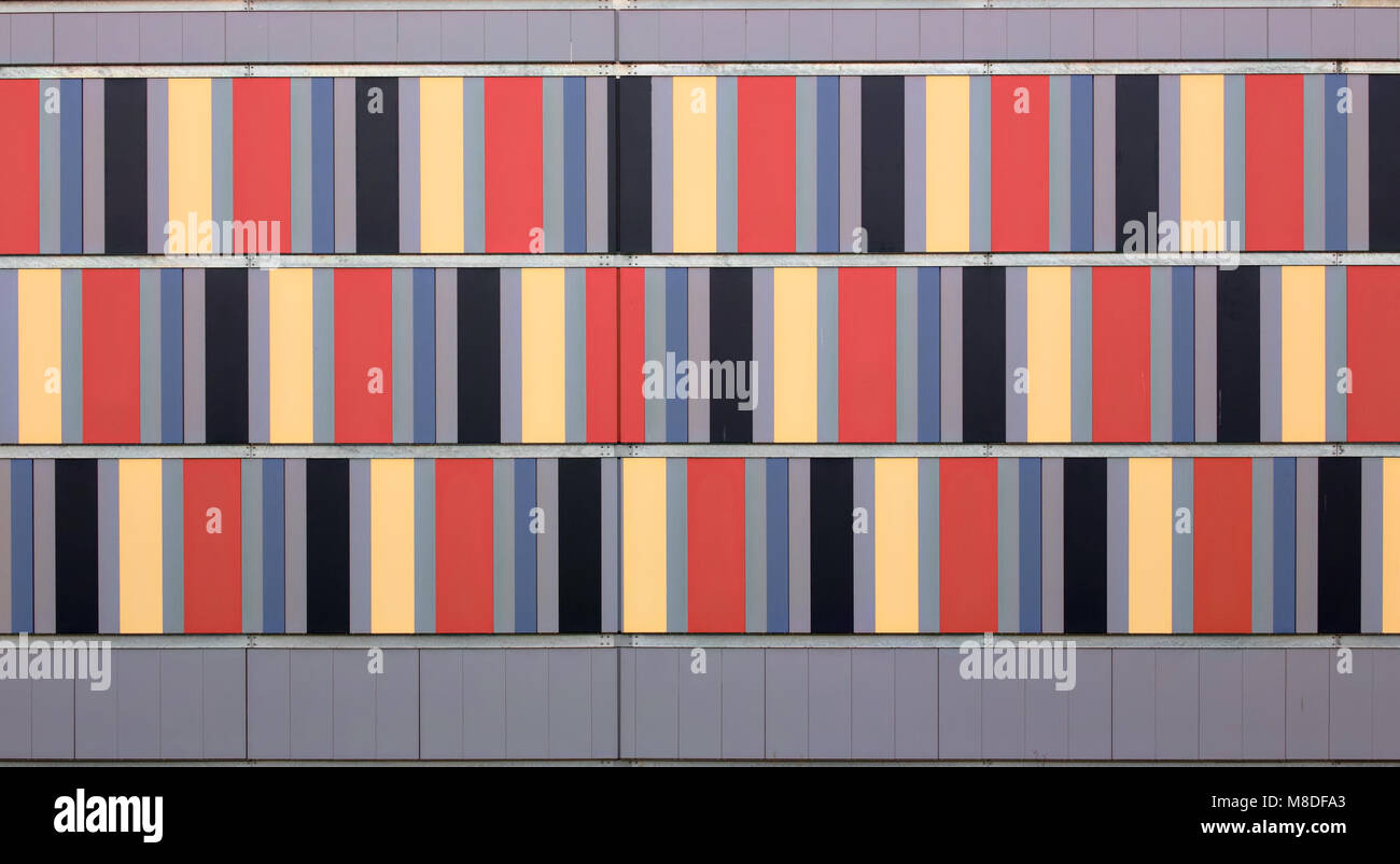 Multi colored facade of a modern building Stock Photo - Alamy