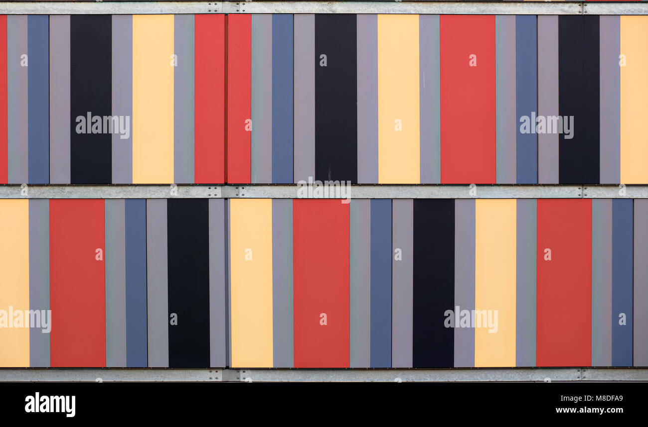 Multi colored facade of a modern building Stock Photo - Alamy