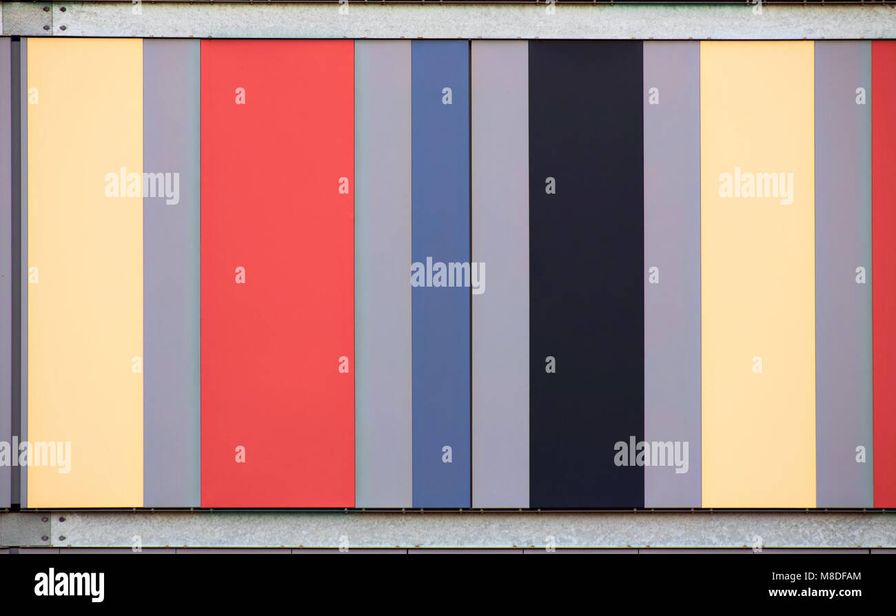 Multi colored facade of a modern building Stock Photo - Alamy