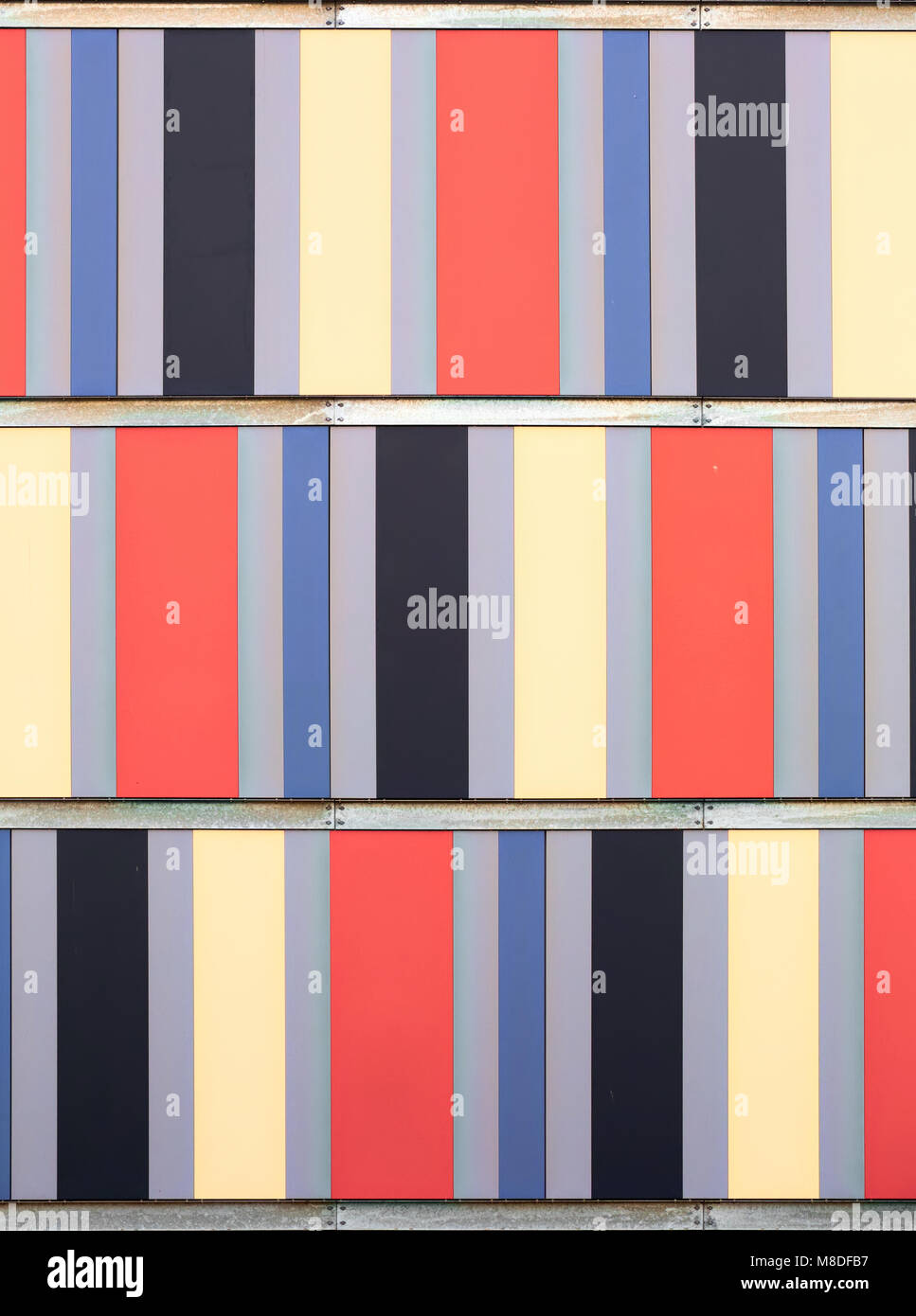Multi colored facade of a modern building Stock Photo - Alamy