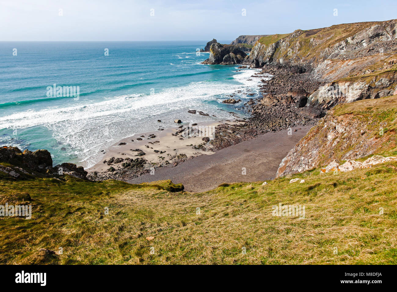 Pentreath beach, Lizard Point, Cornwall, South West, England, UK Stock ...
