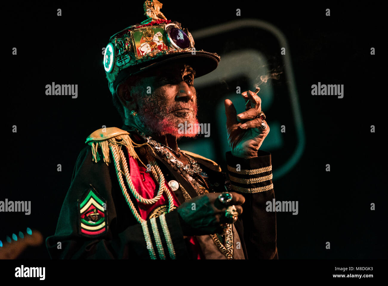 Reggae artist Lee Scratch Perry performing live at Concorde2 in ...