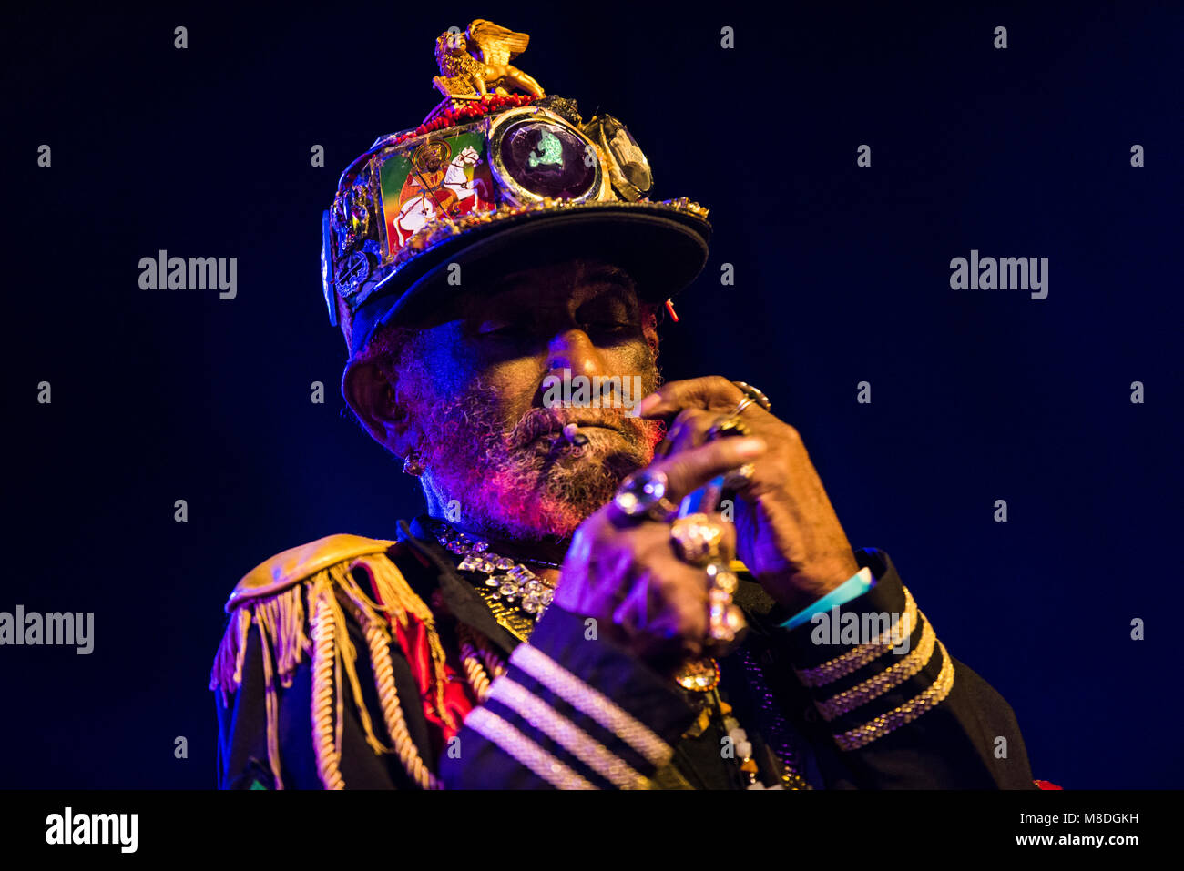 Reggae artist Lee Scratch Perry performing live at Concorde2 in ...