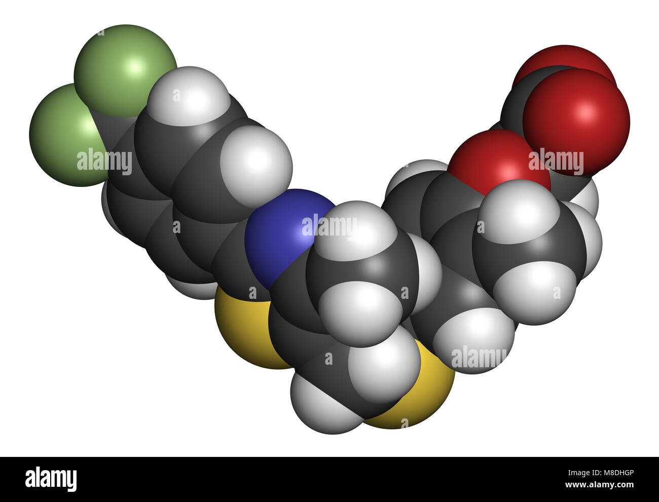GW501516 (endurobol) performance enhancing drug molecule (illegal). 3D ...