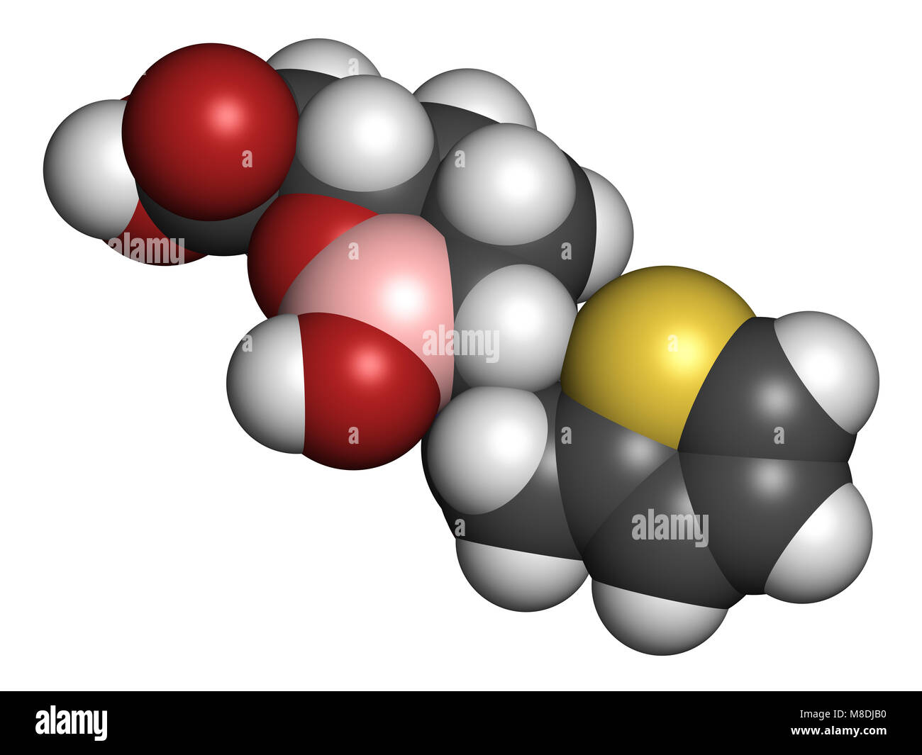 Vaborbactam drug molecule. Beta-lactamase inhibitor co-administered ...