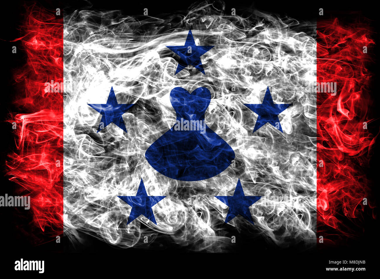 Austral Islands smoke flag, islands in French Polynesia Stock Photo - Alamy