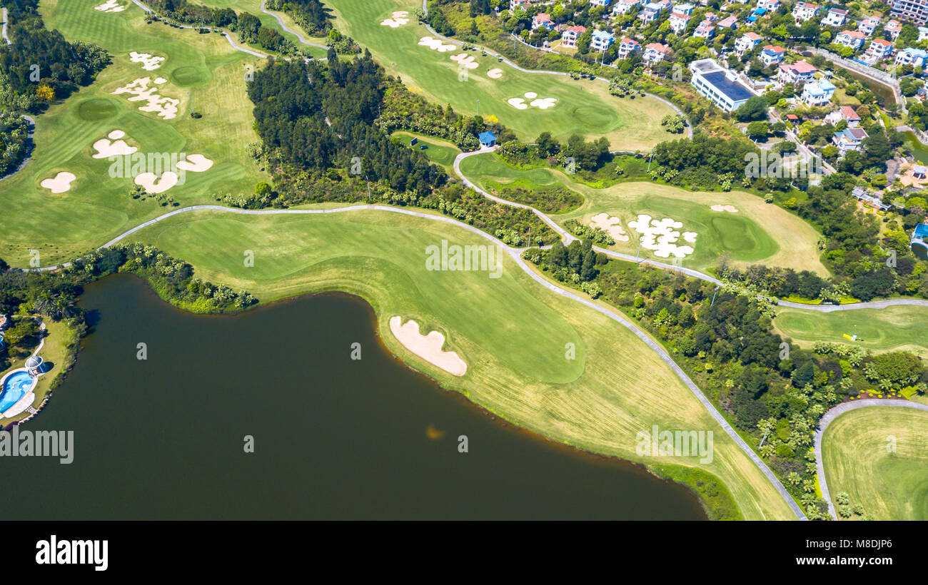 Golf course and Villa area Stock Photo - Alamy