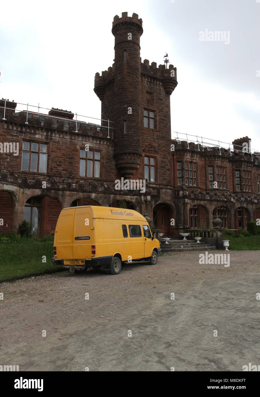 Exterior of Kinloch Castle Isle of Rum Scotland June 2012 Stock Photo ...