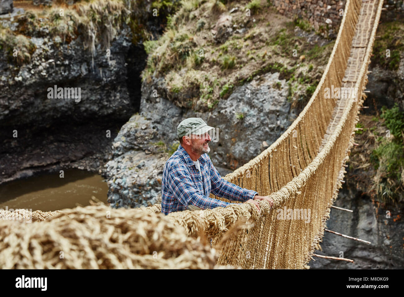 One rope bridge hi-res stock photography and images - Alamy
