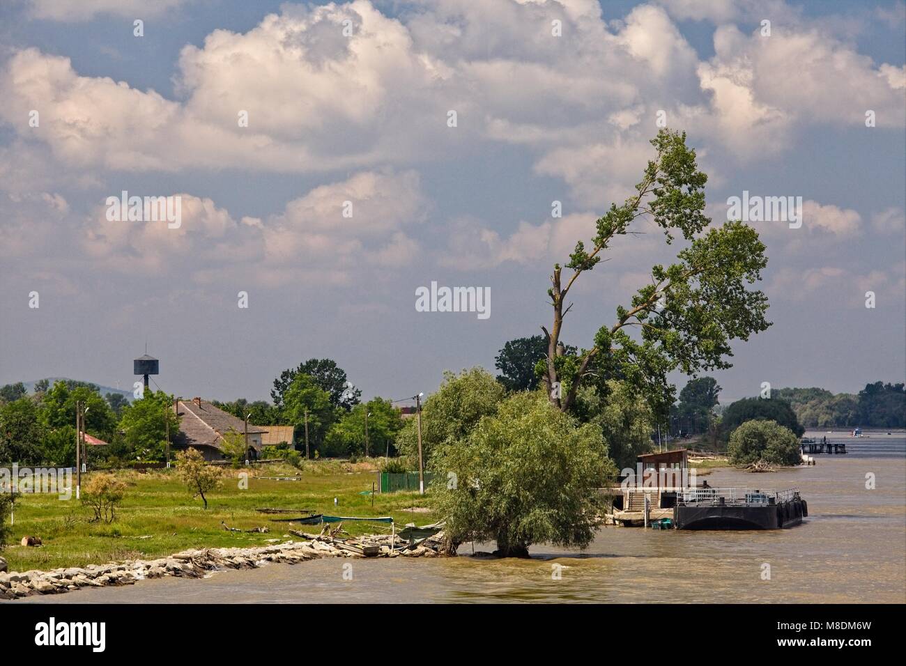 GORGOVA LANDSCAPE DOWNSTREAM OF TULCEA ON THE DANUBE RIVER DELTA Stock ...