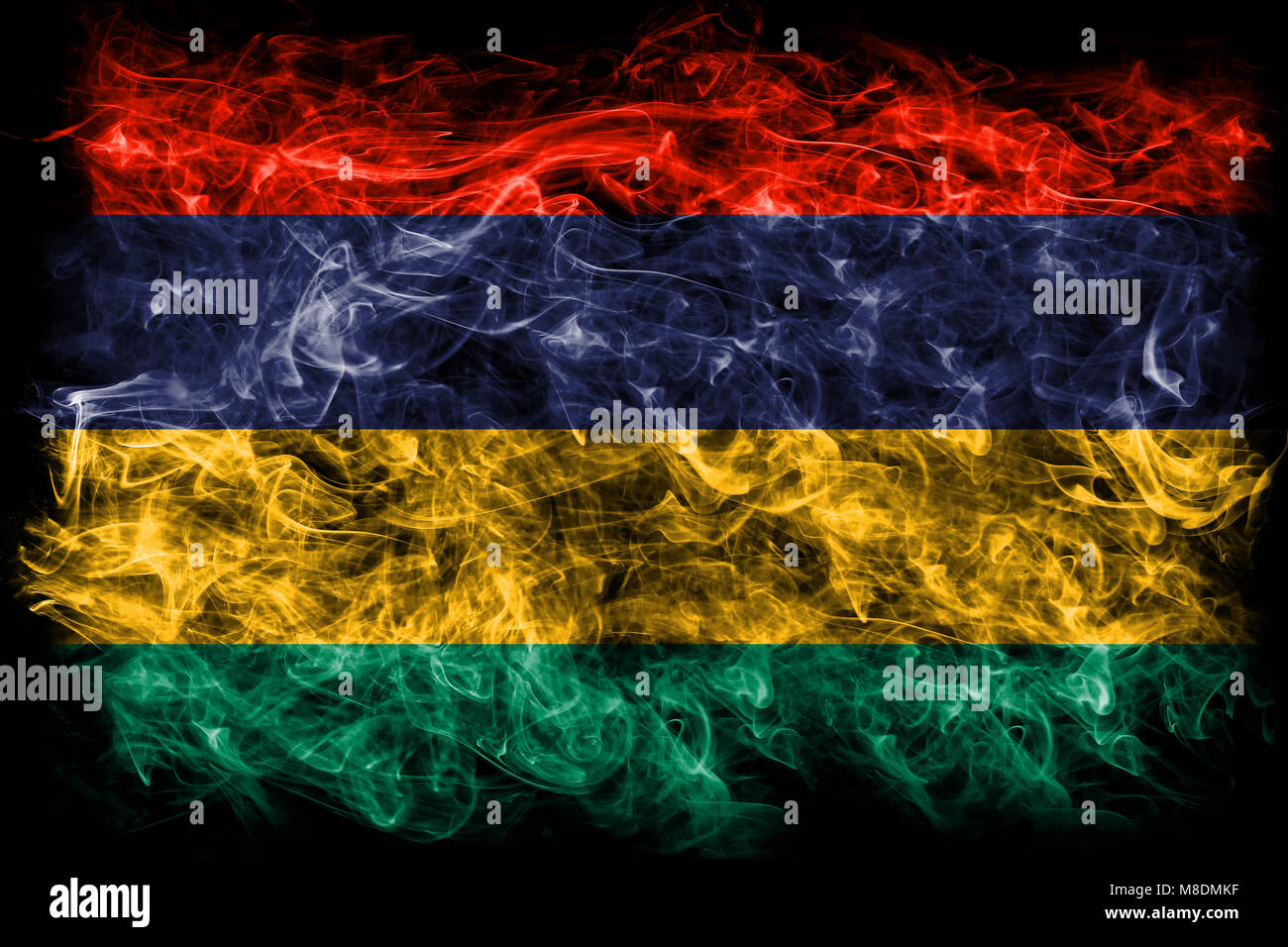 Mauritius smoke flag Stock Photo - Alamy