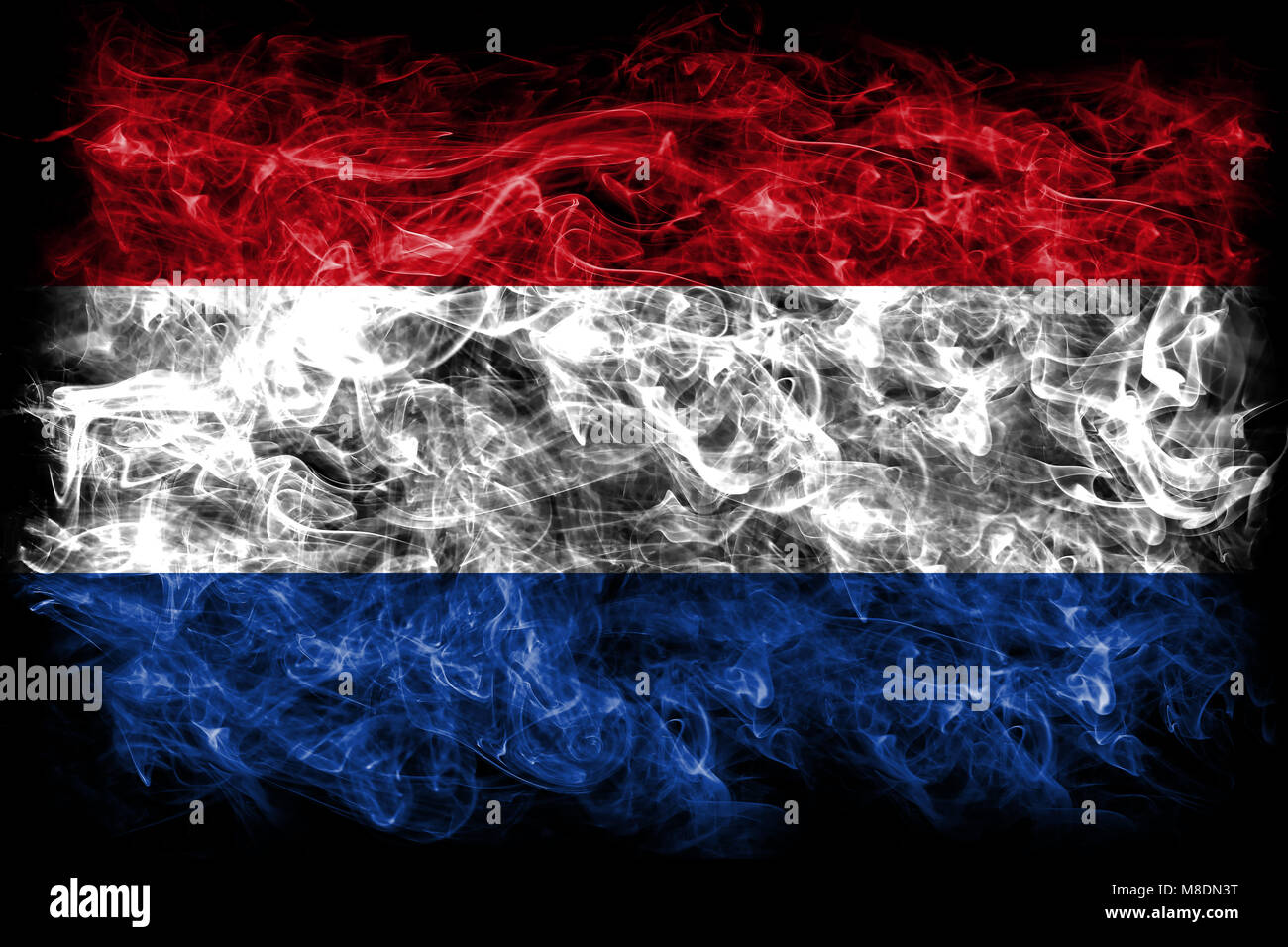 Netherlands smoke flag Stock Photo - Alamy