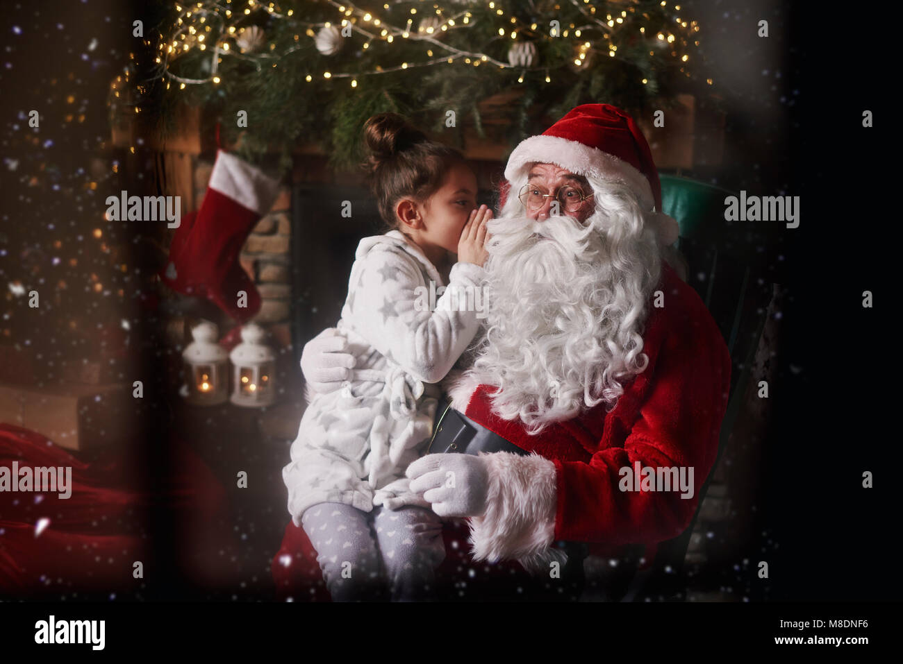 Child And Santa Grotto Stock Photos & Child And Santa Grotto Stock ...
