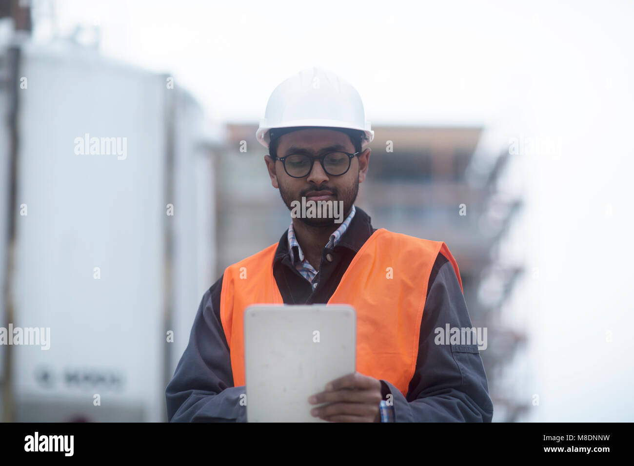 Civil engineer working at site Stock Photo - Alamy