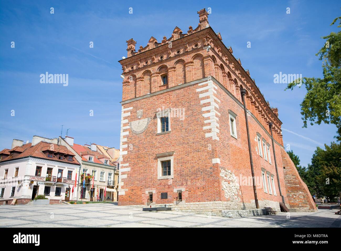 SANDOMIERZ, POLAND - AUGUST 03: Gothic style Town Hall with Renaissance ...