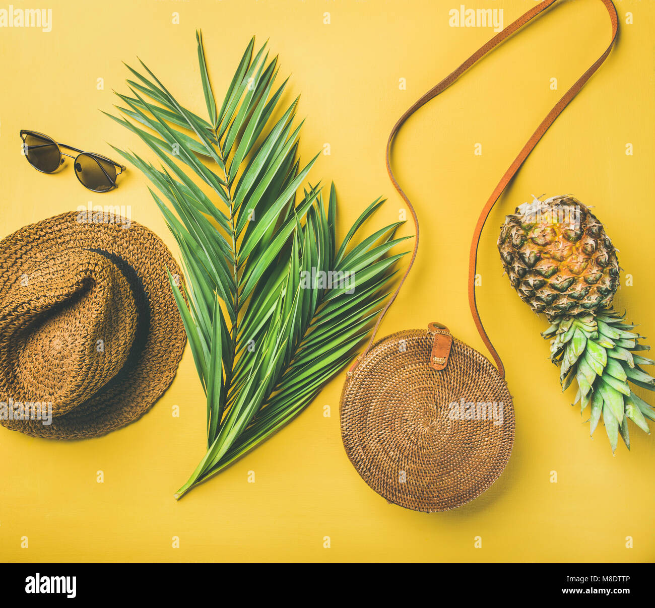 Colorful summer fashion outfit flat-lay Stock Photo - Alamy