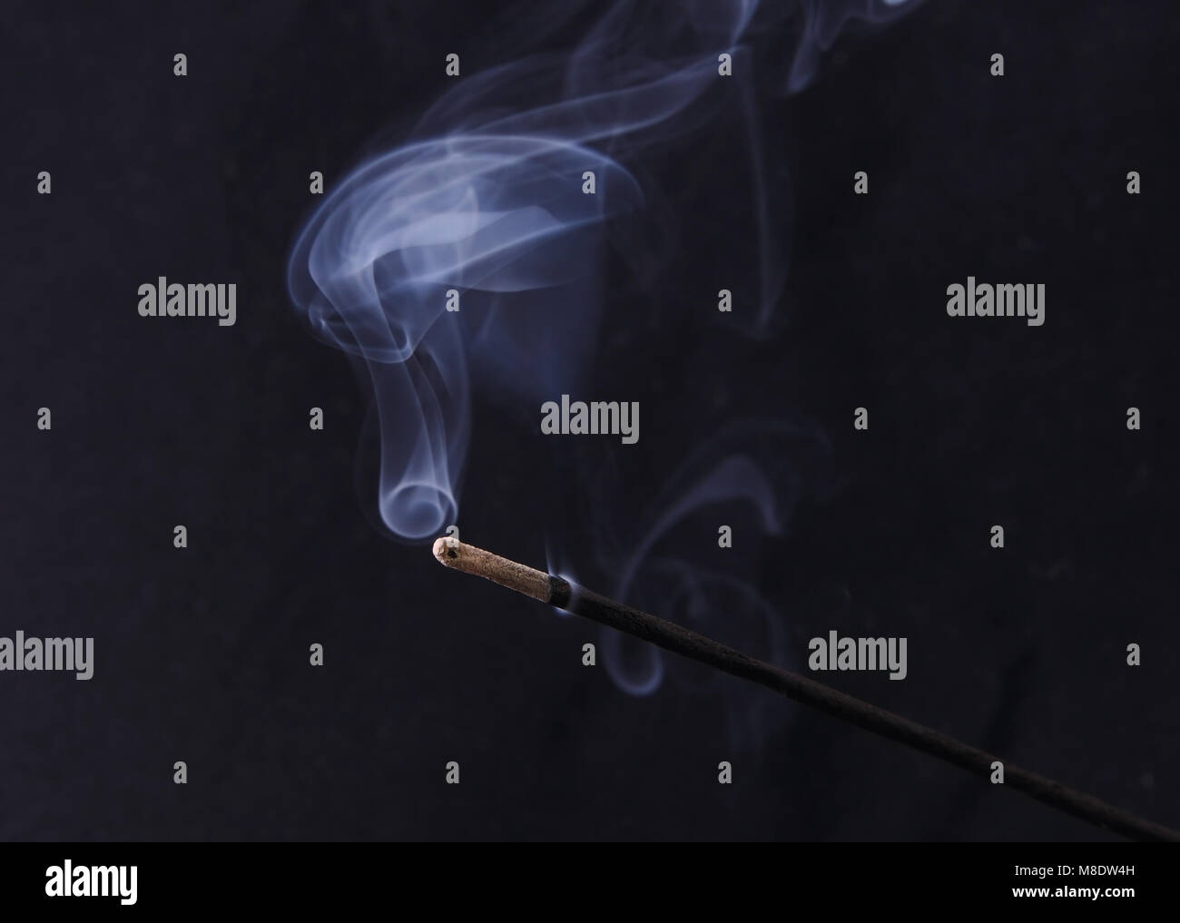 Smoke of aroma stick closeup Stock Photo - Alamy