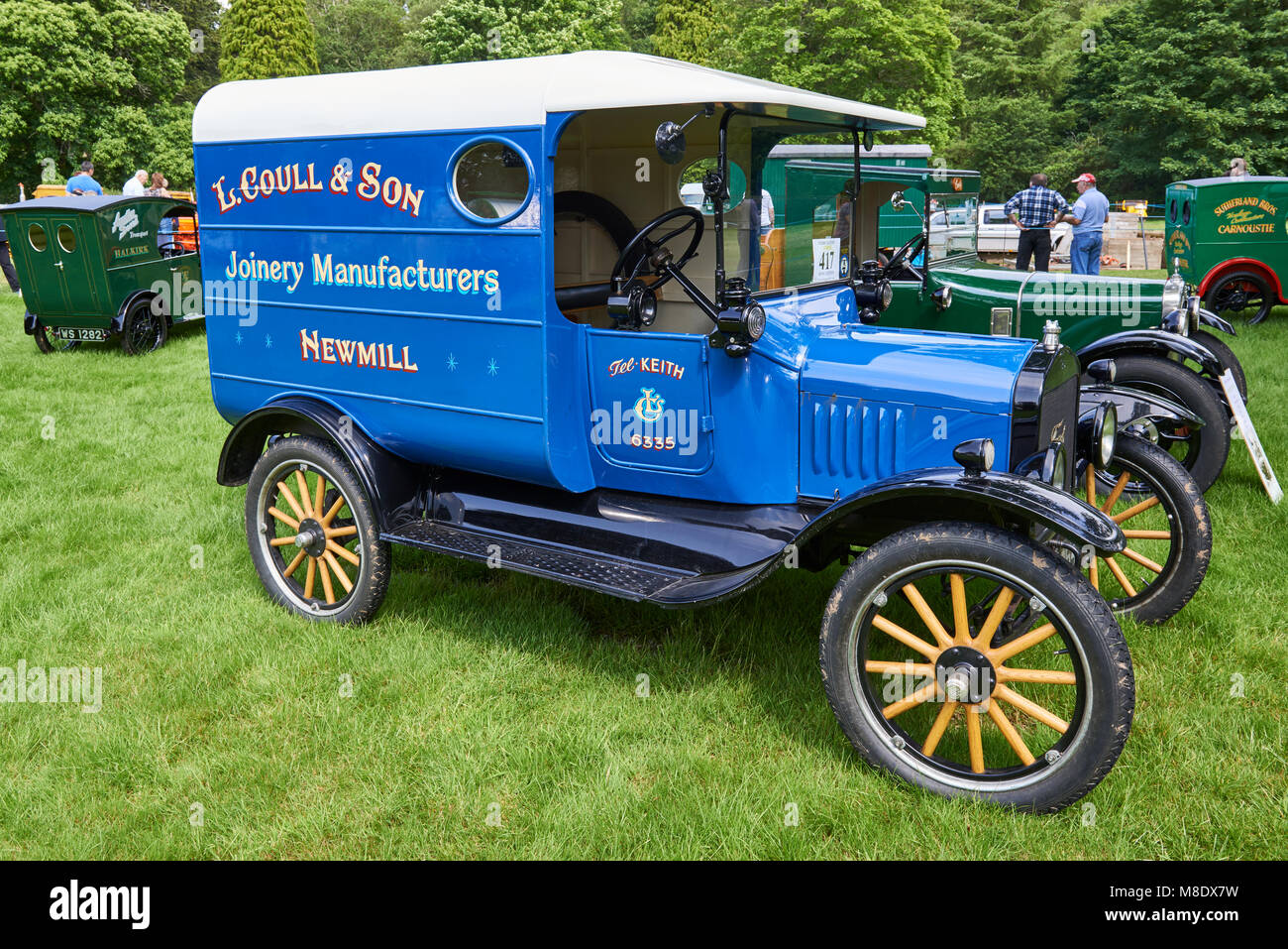 A beautiful Blue and White Ford Utility Van or Lorry exhibited at the ...
