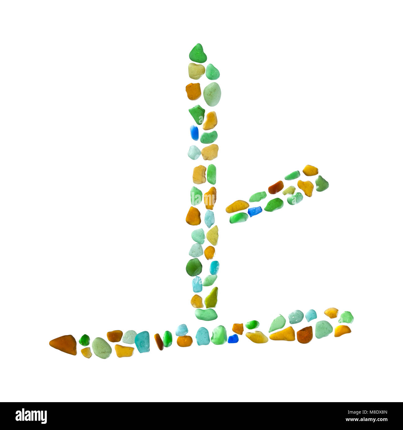 Chinese symbol shang - up, high, made of sea glass Stock Photo - Alamy