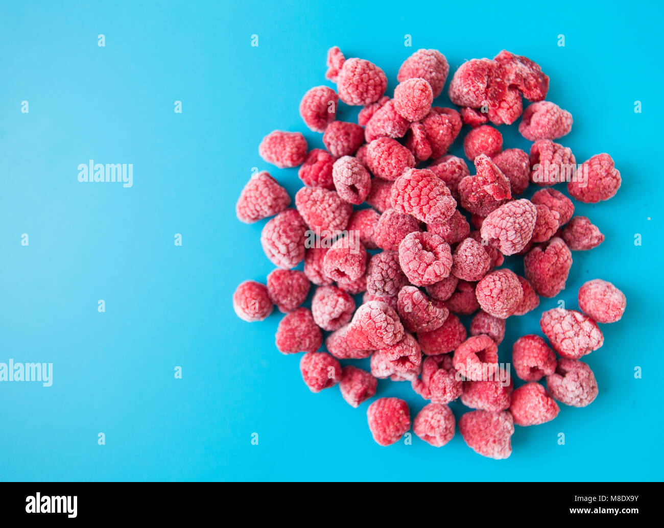 Healthy eating and nutrition, frozen raspberry fruit antioxidant food ...