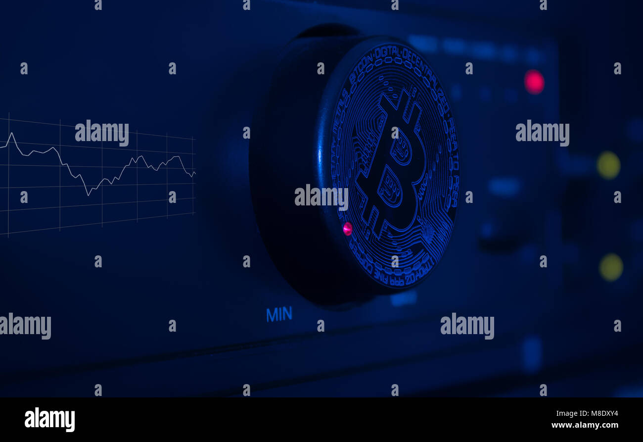 To set a bitcoin price graph with the control element in blue color ...