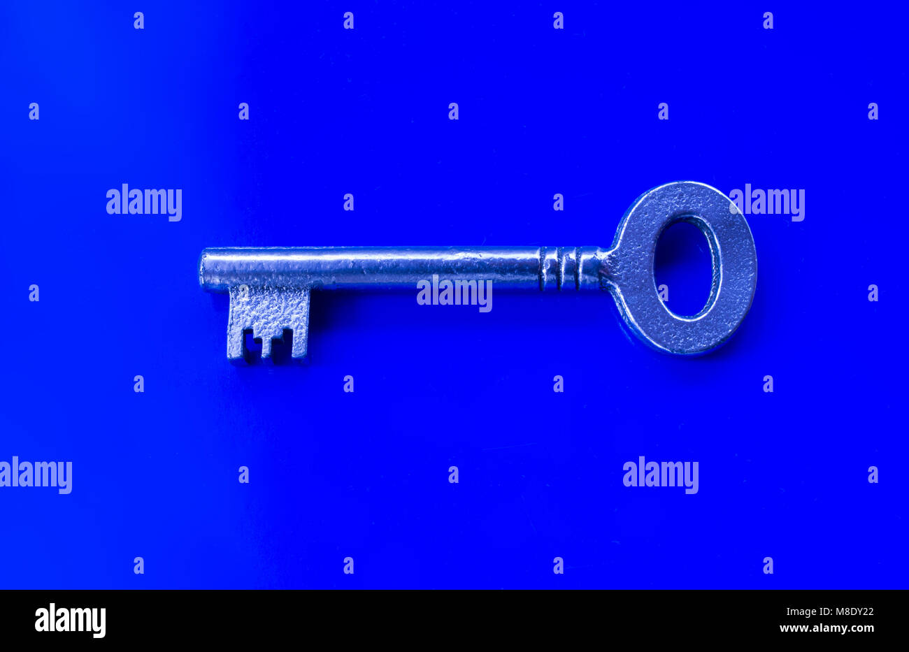 One isolated chrome key on the blue background Stock Photo - Alamy