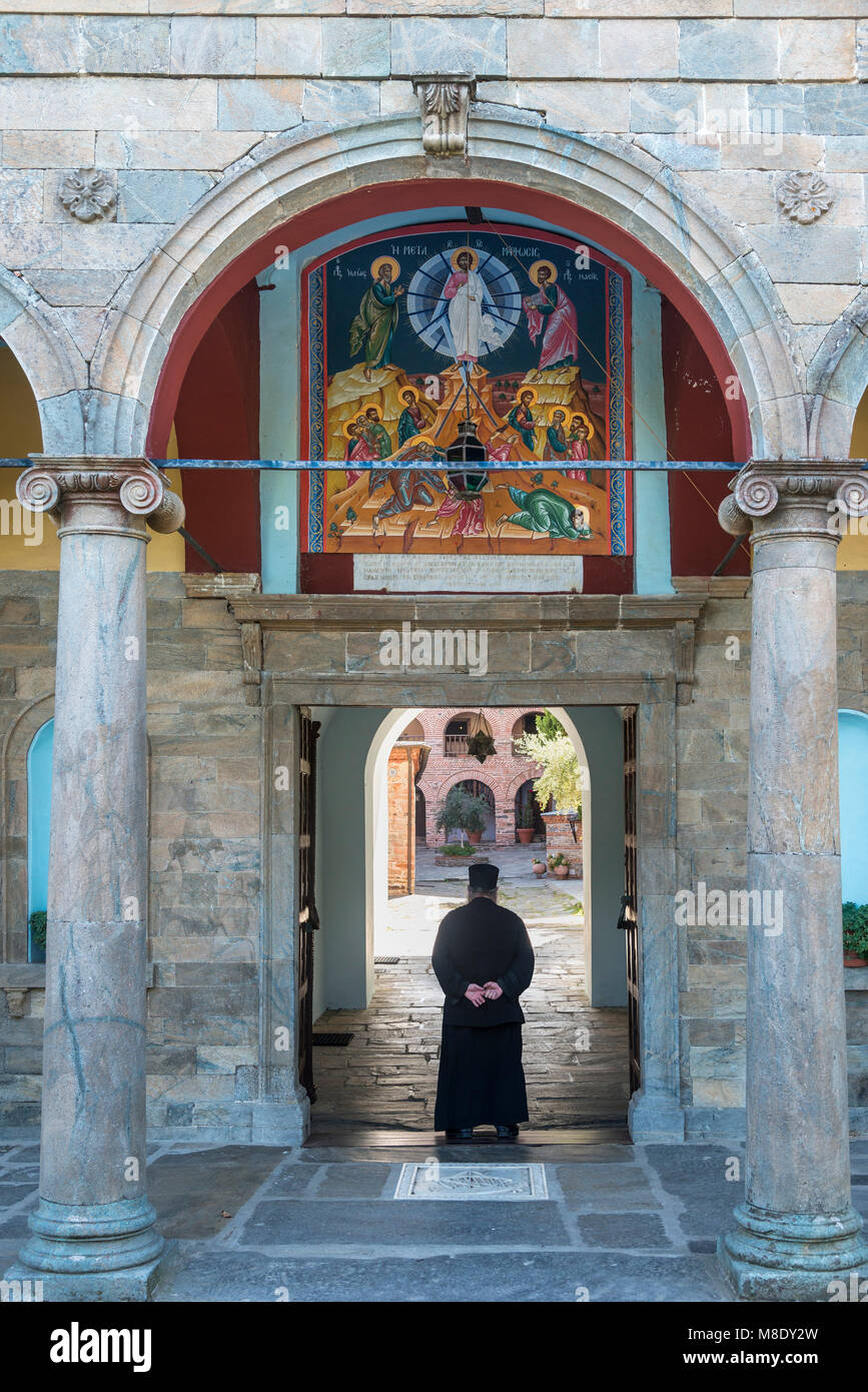Greek monk monastery hi-res stock photography and images - Alamy