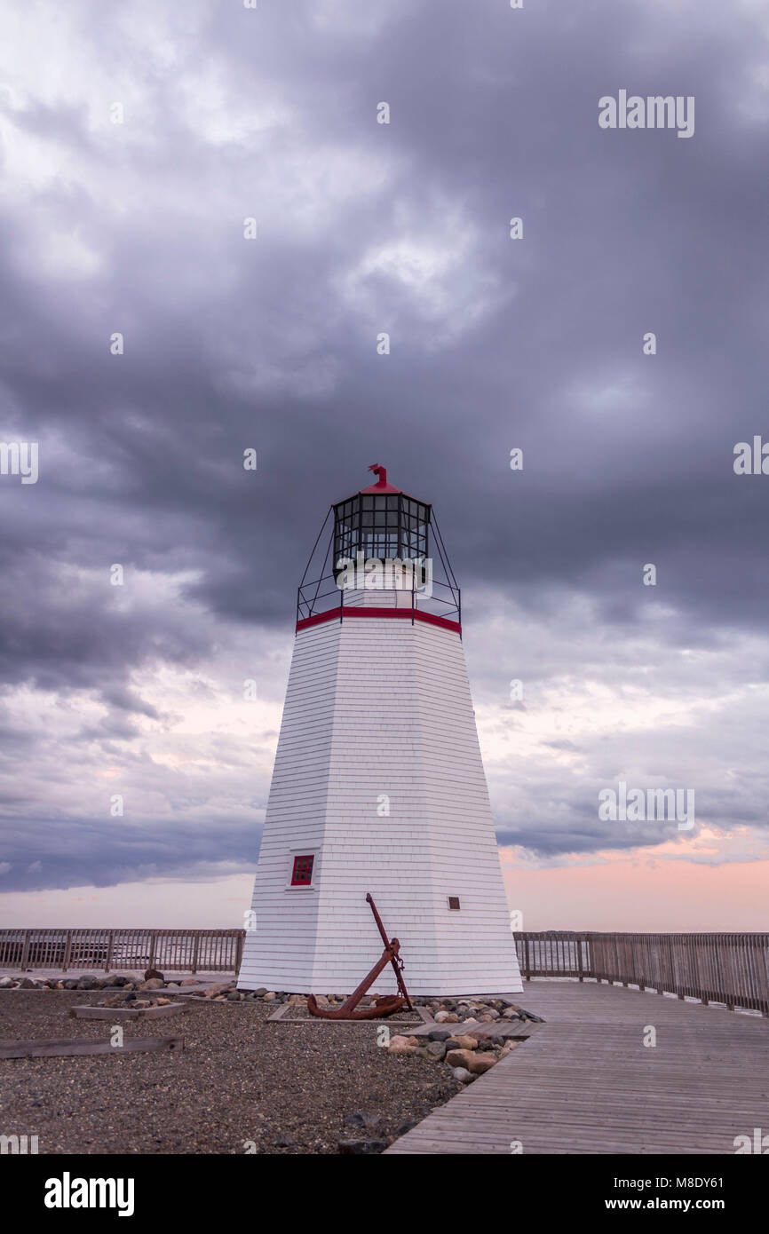 Restored historic Pendlebury Lighthouse, St. Andrews, New Brunswick ...