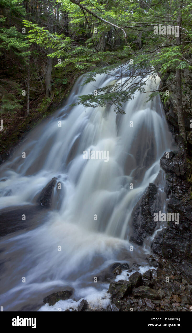 Small, hidden St. Paddy's Falls, near Bocabec and St. Andrews, New ...