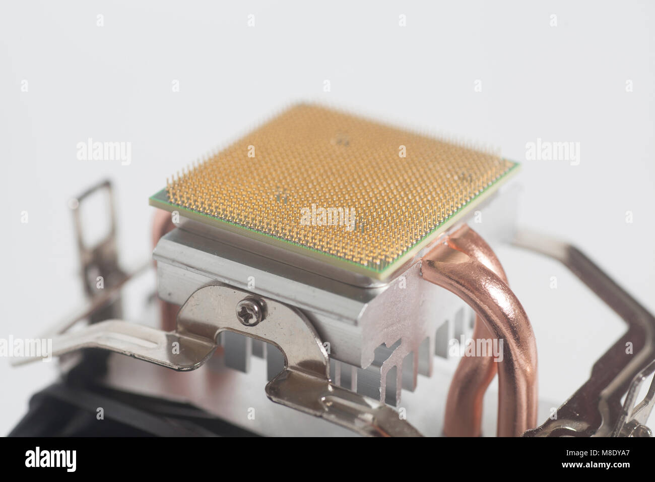 Central Processing Unit Cpu Microchip On Computer Fan Processor Cooler