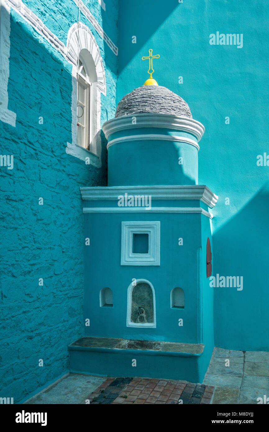 Water fountain, or well, at St. Panteleimon, a Russian monastery on The ...