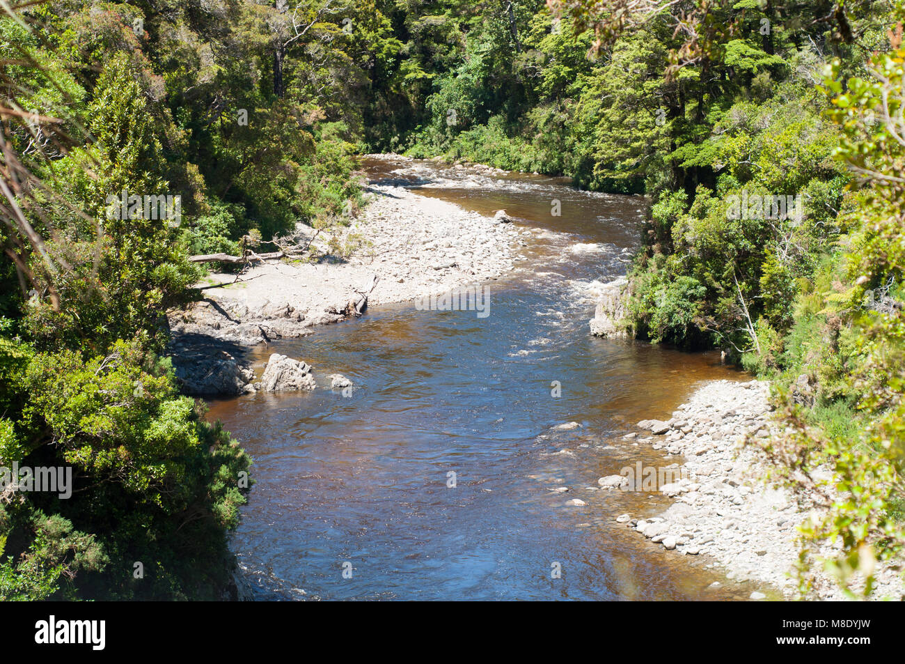 Elevated View Looking Down To A River Stock Photo - Alamy