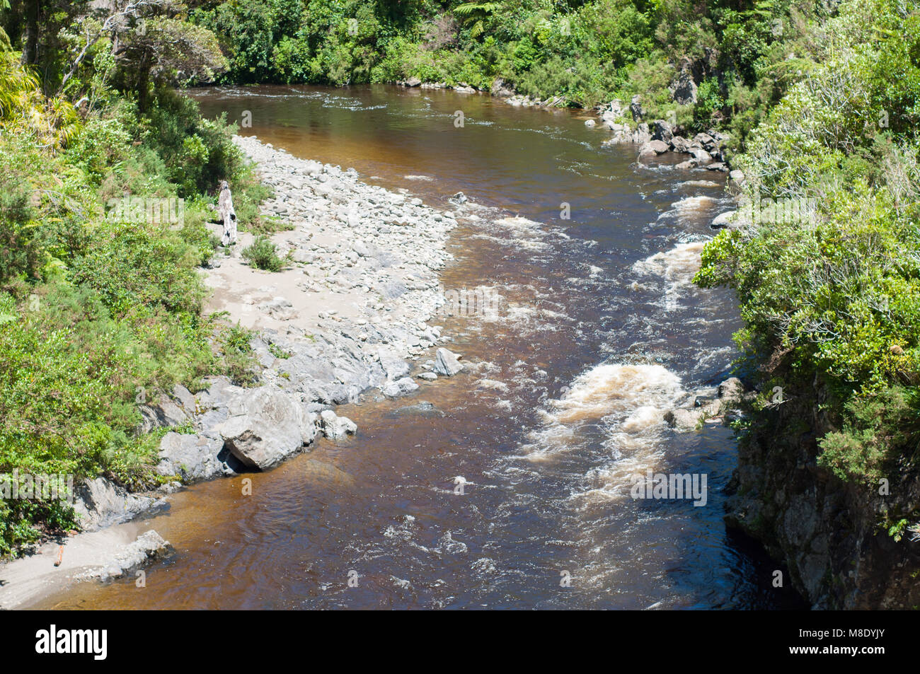 Elevated View Looking Down To A River Stock Photo - Alamy