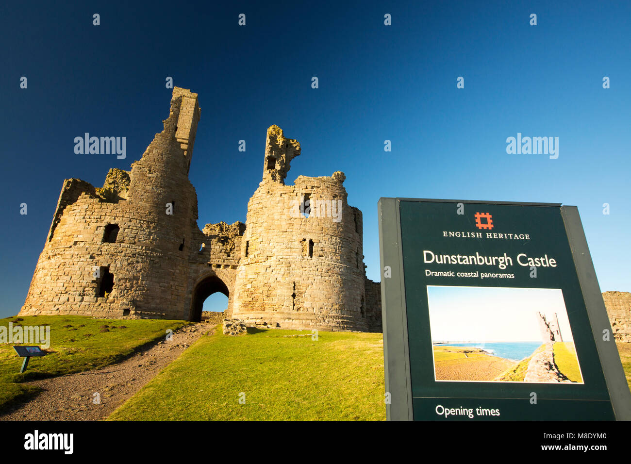 Dunstanburgh Castle in Northumberland, UK Stock Photo - Alamy