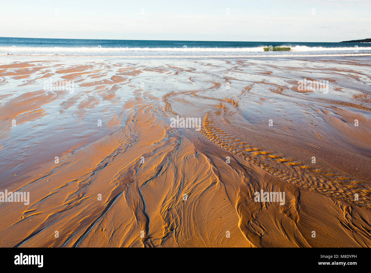 Patterns on the beach between Low Newton and Craster in Northumberland ...