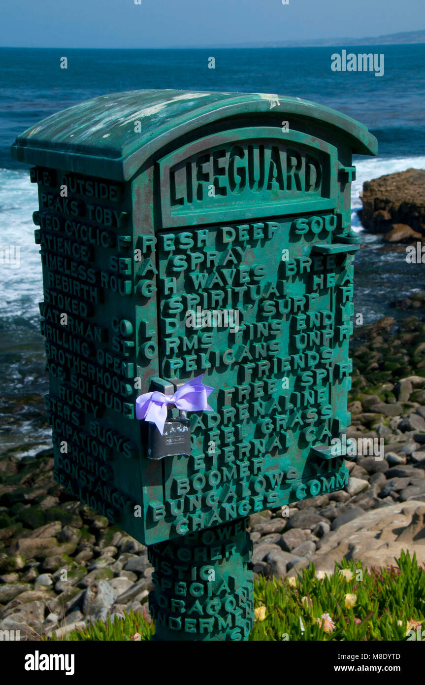 Lifeguard box, Ellen Browning Scripps Marine Park, La Jolla, California ...